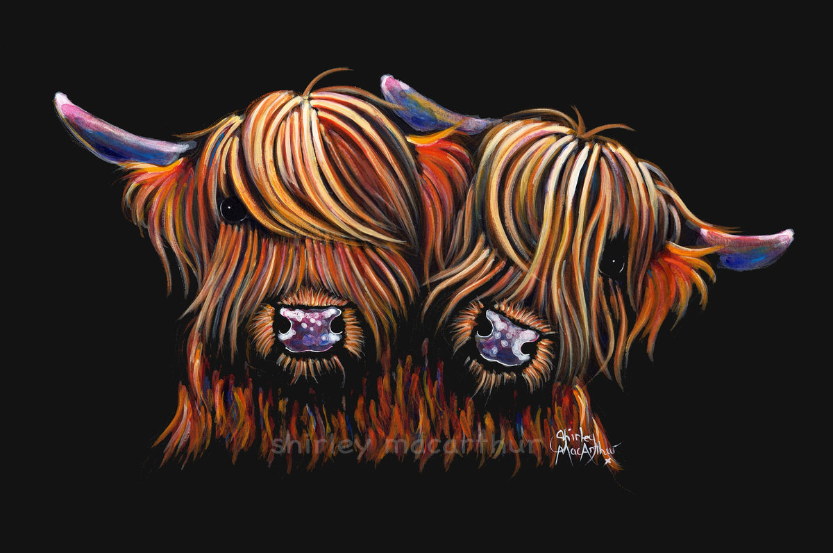 Buy HiGHLaND CoW PRiNTS online by SCoTTiSH Artist SHiRLeY MacARTHuR