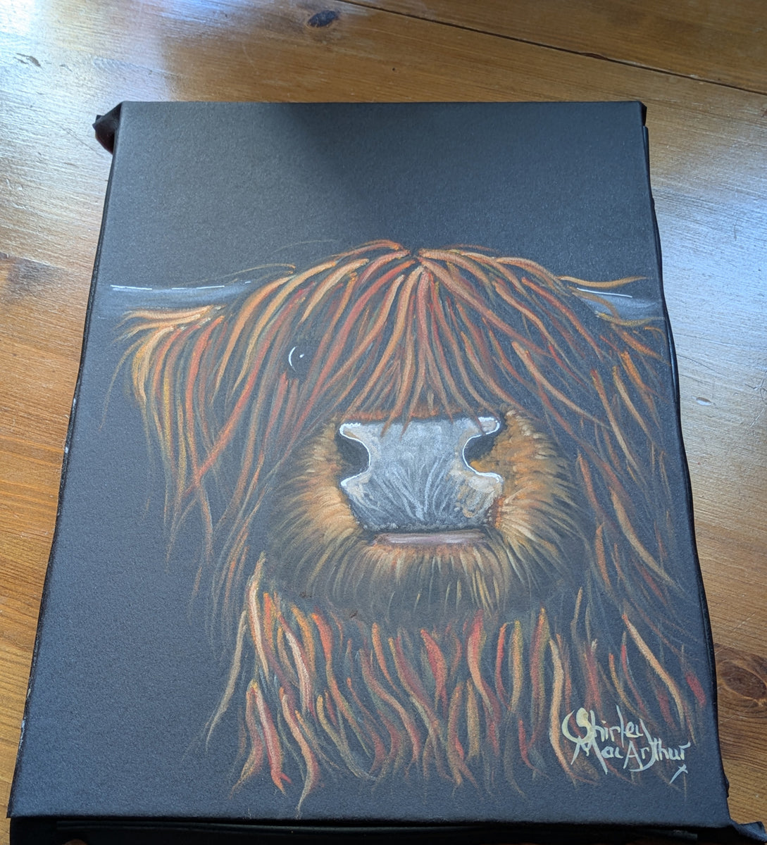 ORiGiNaL HiGHLaND CoW PaiNTiNG ‘ GooSe ‘ BY SHiRLeY MacARTHuR