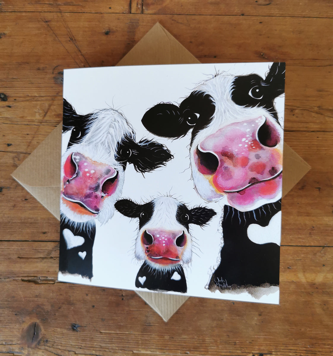 NoSeY CoW GReeTiNGS CaRD ‘ THe NoSeY FaMiLY ‘ – SHiRLeY MacARTHuR