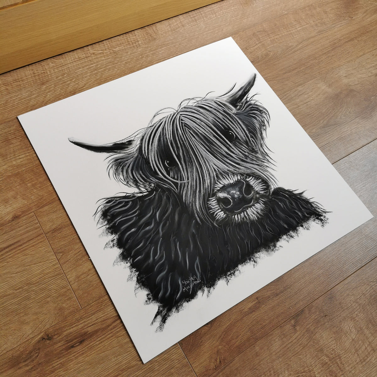 CHaRCoaL and PaSTeL ORiGiNaLS! HiGHLaND CoW PaiNTiNGS - No 9 – SHiRLeY ...
