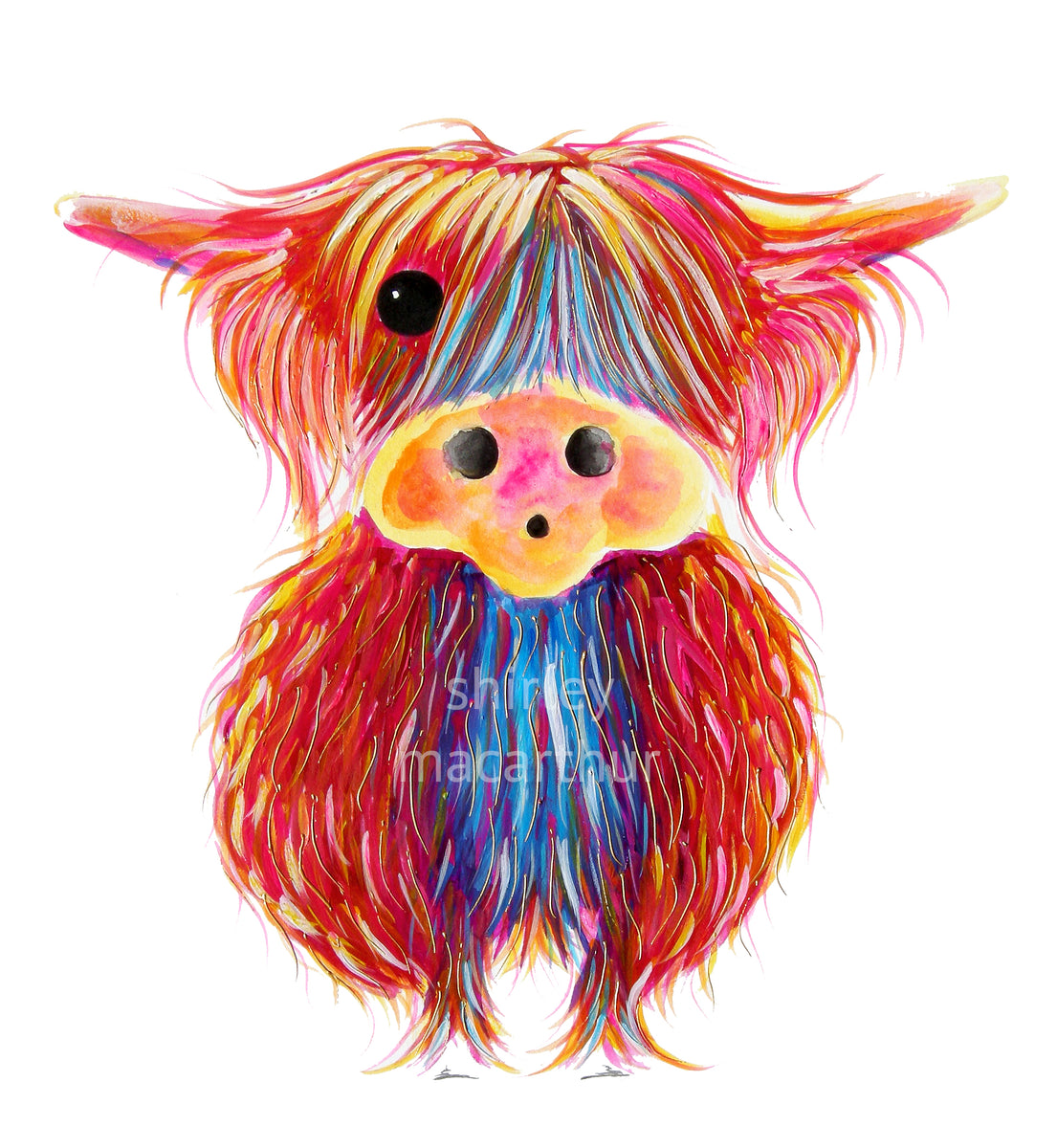 ORiGiNaL HiGHLaND CoW PaiNTiNG ' MaRMaLaDe ' – SHiRLeY MacARTHuR